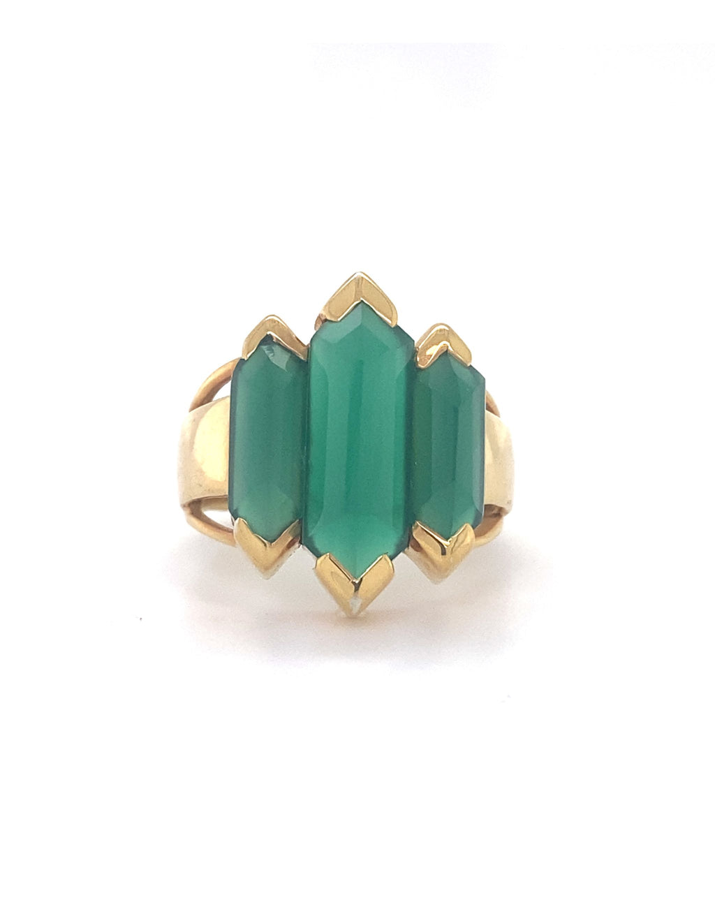 Green Onyx Knuckle Duster Gold Ring – Cathy Pope Jewellery NZ