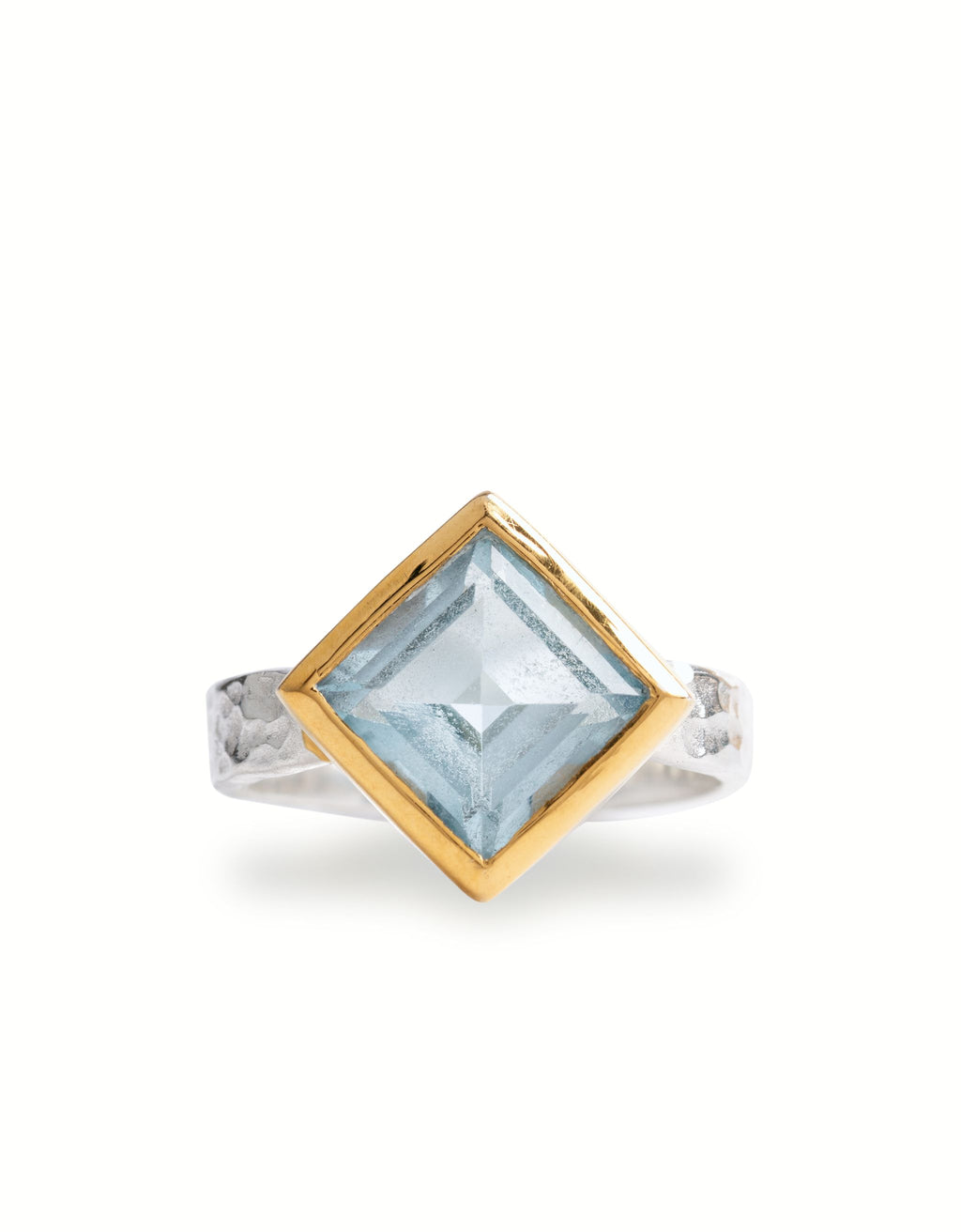 Blue Topaz Oracle Gold & Silver Ring – Cathy Pope Jewellery NZ