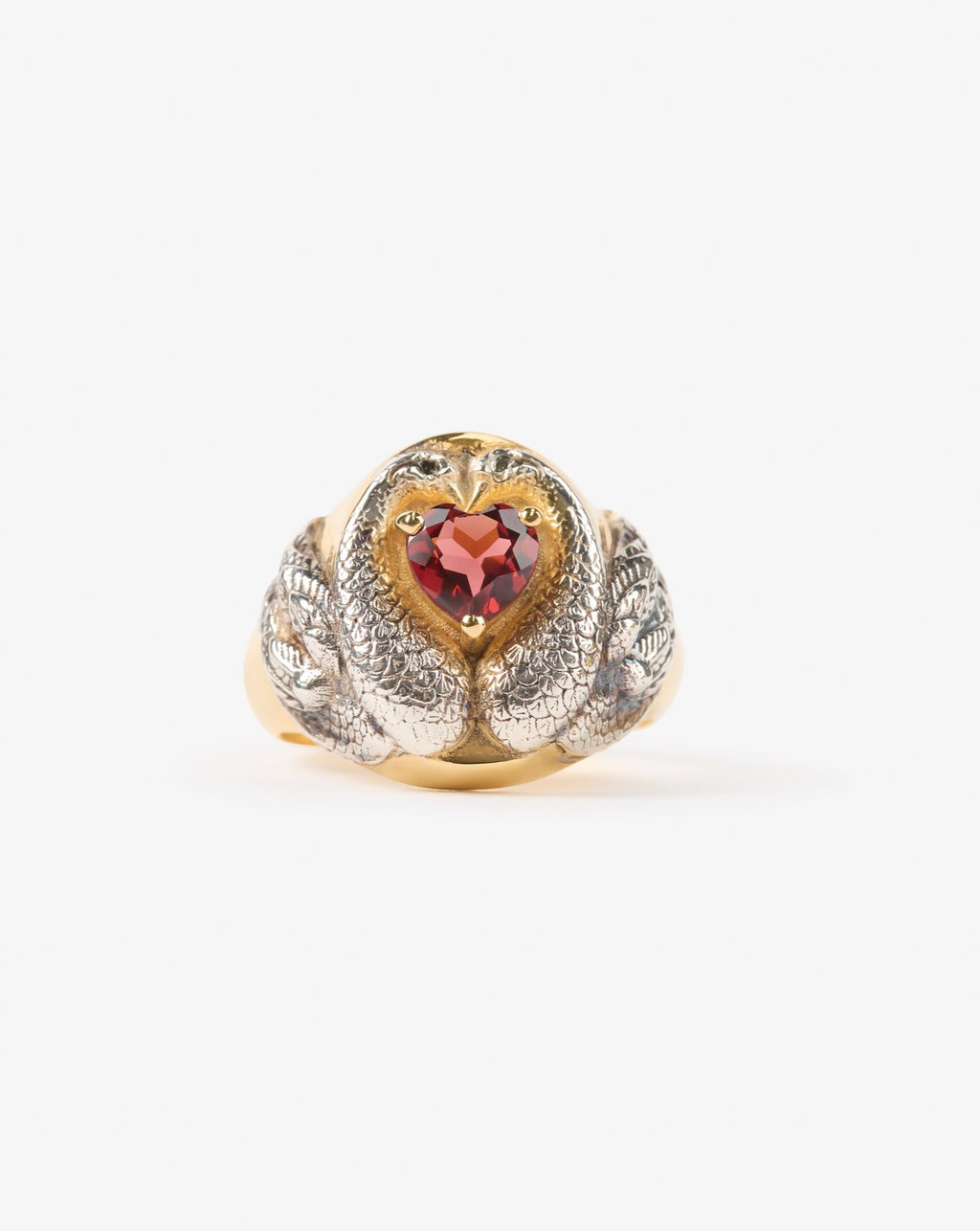 Garnet Swan Ring – Cathy Pope Jewellery NZ